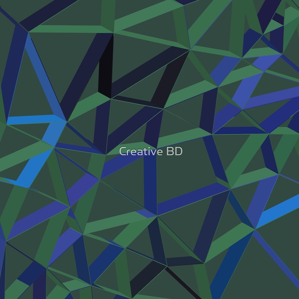 "3D Futuristic GEO Lines X 2" by Creative BD | Redbubble