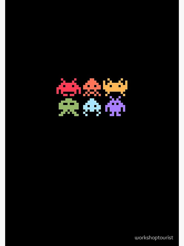 "Space Invaders Pixel Art Rainbow Aliens" Journal for Sale by ...