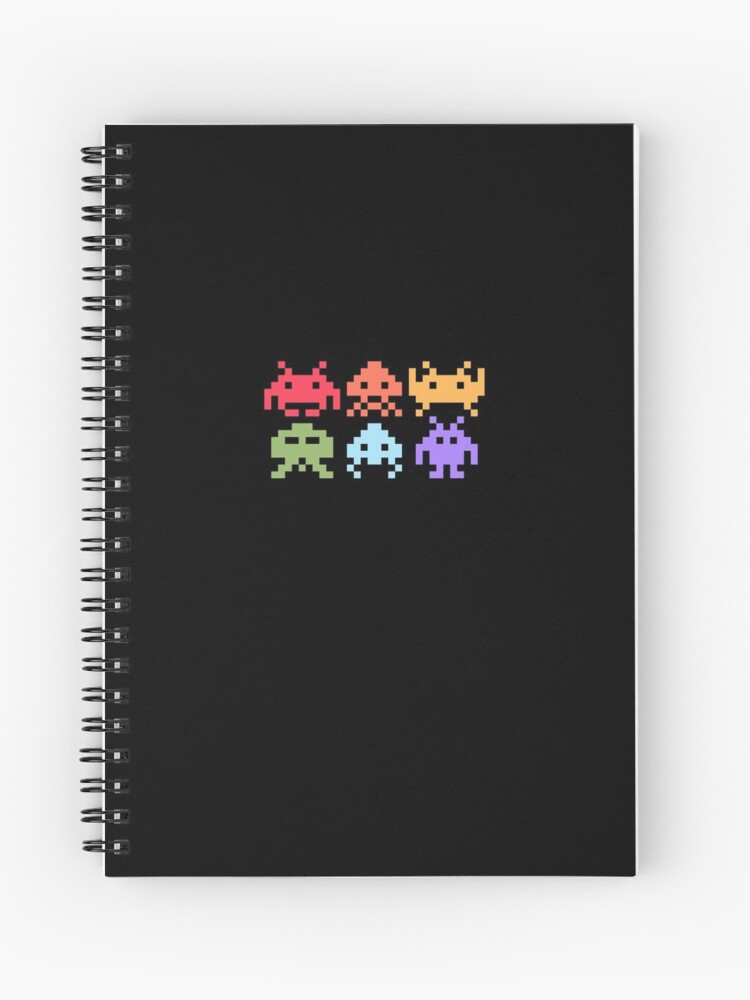 "Space Invaders Pixel Art Rainbow Aliens" Journal for Sale by ...