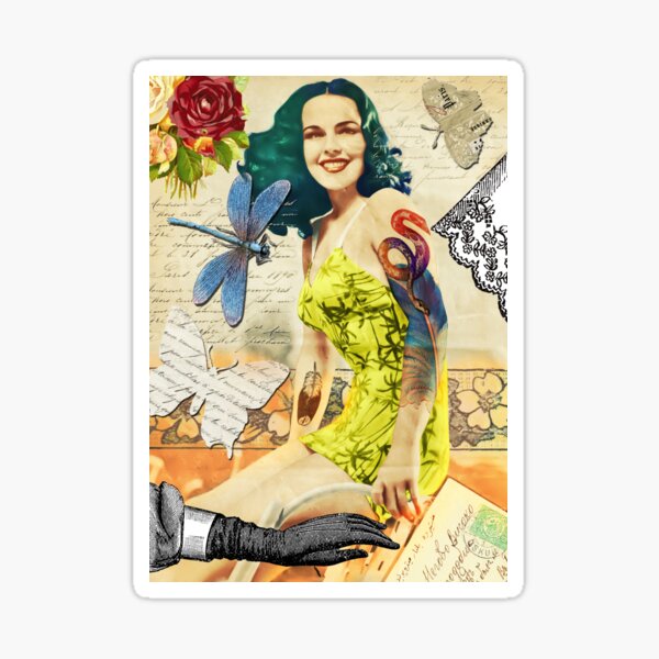 "Rockabilly Vintage Pinup - Stacie" Sticker for Sale by ShabbyChick ...