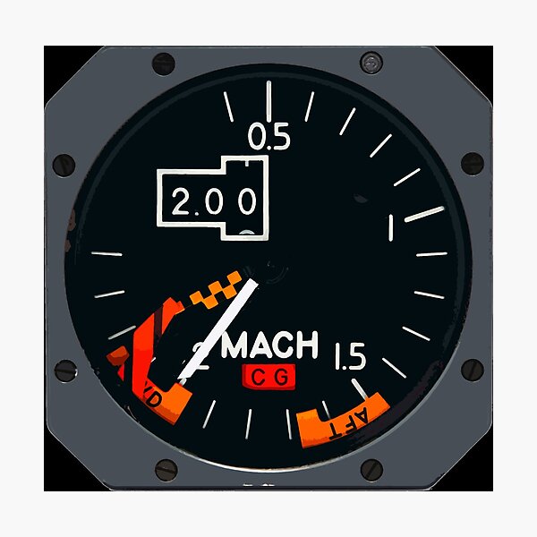 "Concorde Mach Meter - Mach 2.00" Photographic Print for Sale by ...
