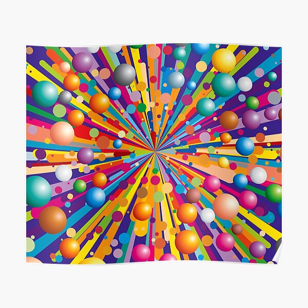 "Colorful explode" Poster by CroDesign | Redbubble