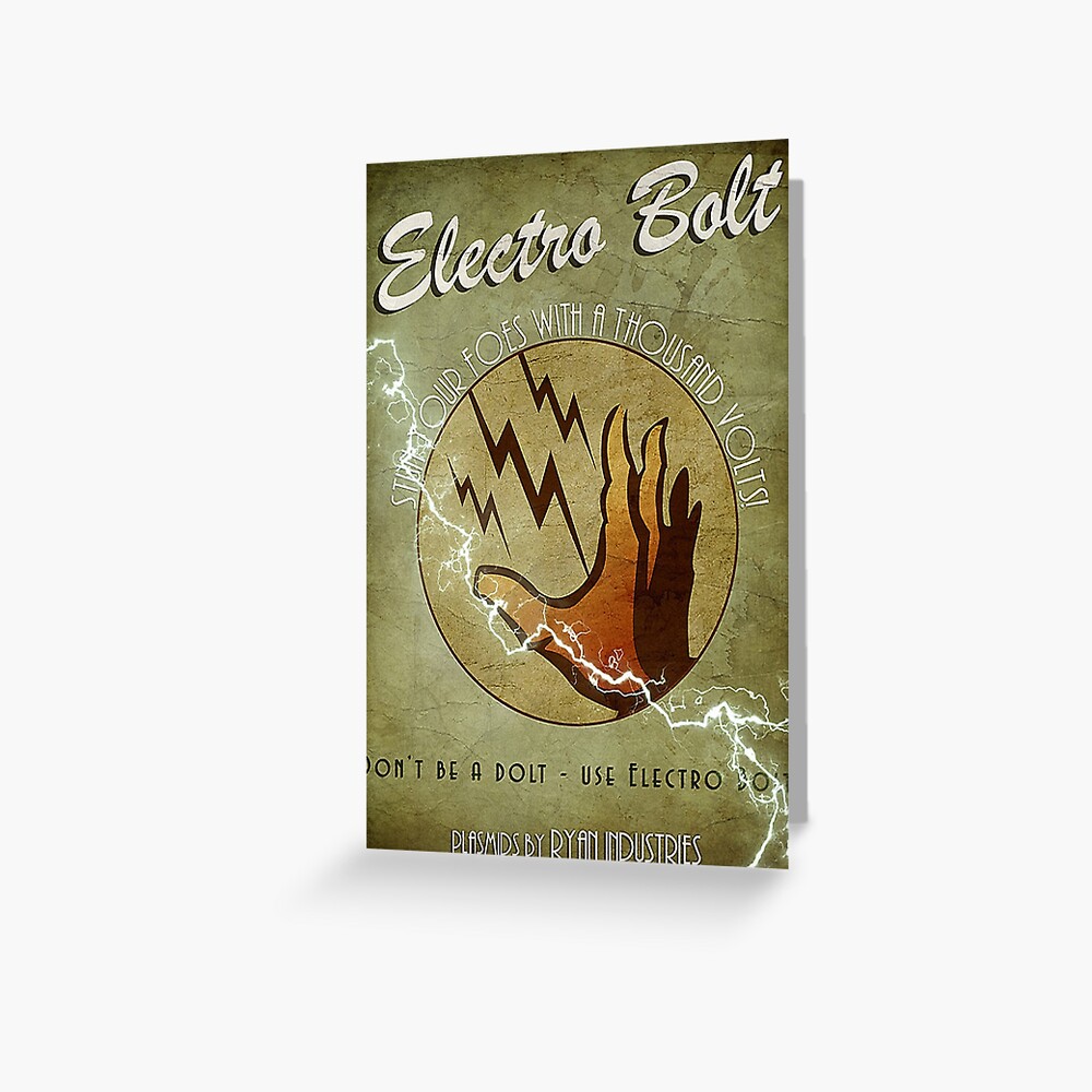 "Bioshock: Electro Bolt Plasmid (Detailed)" Greeting Card by ...