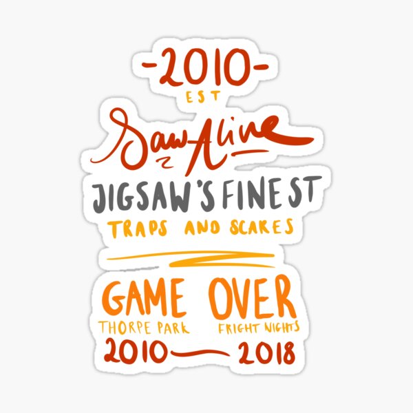 "Saw Alive at Thorpe Park" Sticker for Sale by coastersnaps | Redbubble