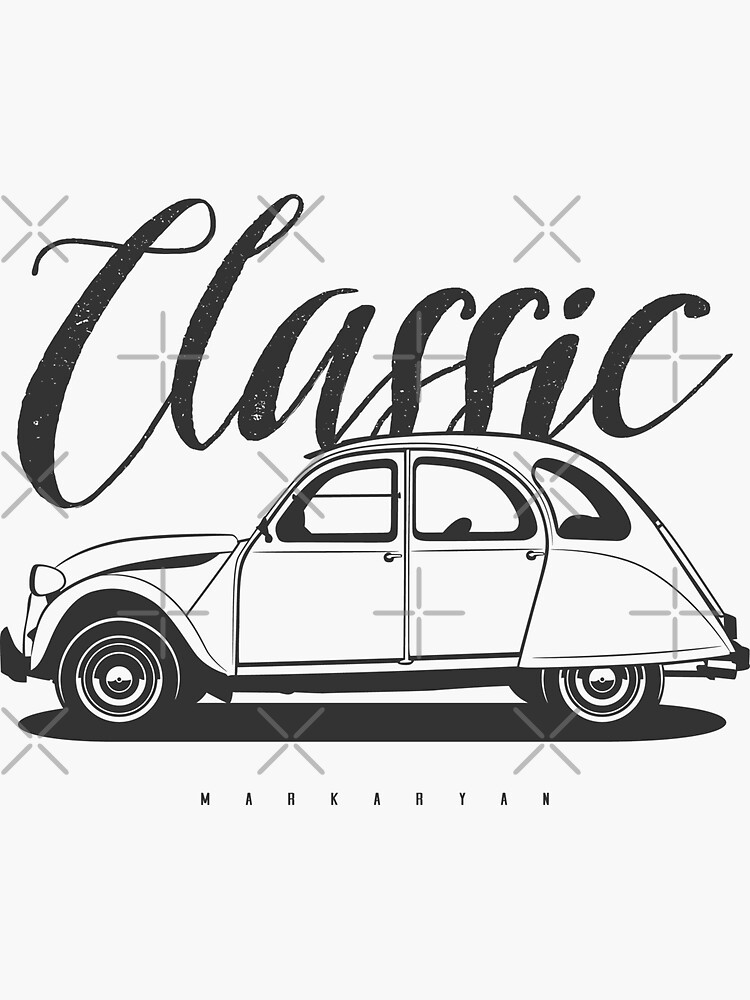 "2CV" Sticker for Sale by OlegMarkaryan | Redbubble