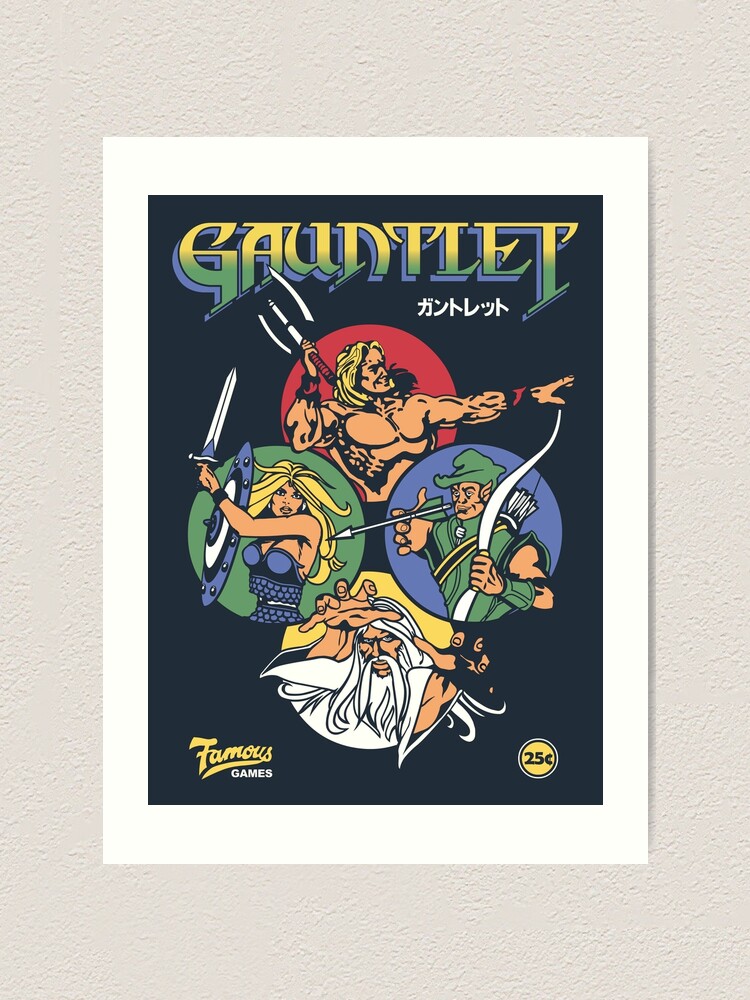"Gauntlet Retro Vintage Arcade Gaming" Art Print for Sale by ...