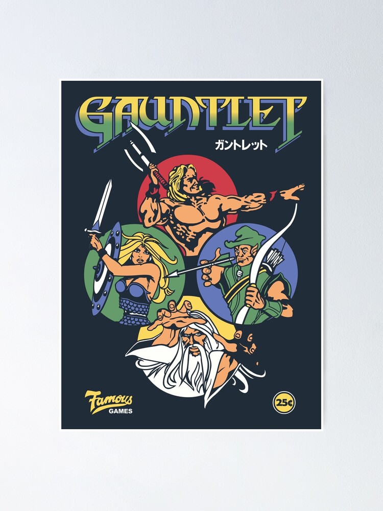 "Gauntlet Retro Vintage Arcade Gaming" Poster for Sale by Jorditarrats ...