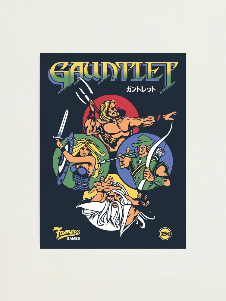 "Gauntlet Retro Vintage Arcade Gaming" Photographic Print for Sale by ...