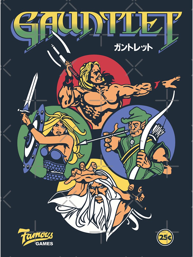 "Gauntlet Retro Vintage Arcade Gaming" Sticker for Sale by Jorditarrats ...
