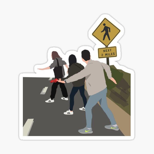"Pedestrian X-ing" Sticker for Sale by lilyej5 | Redbubble