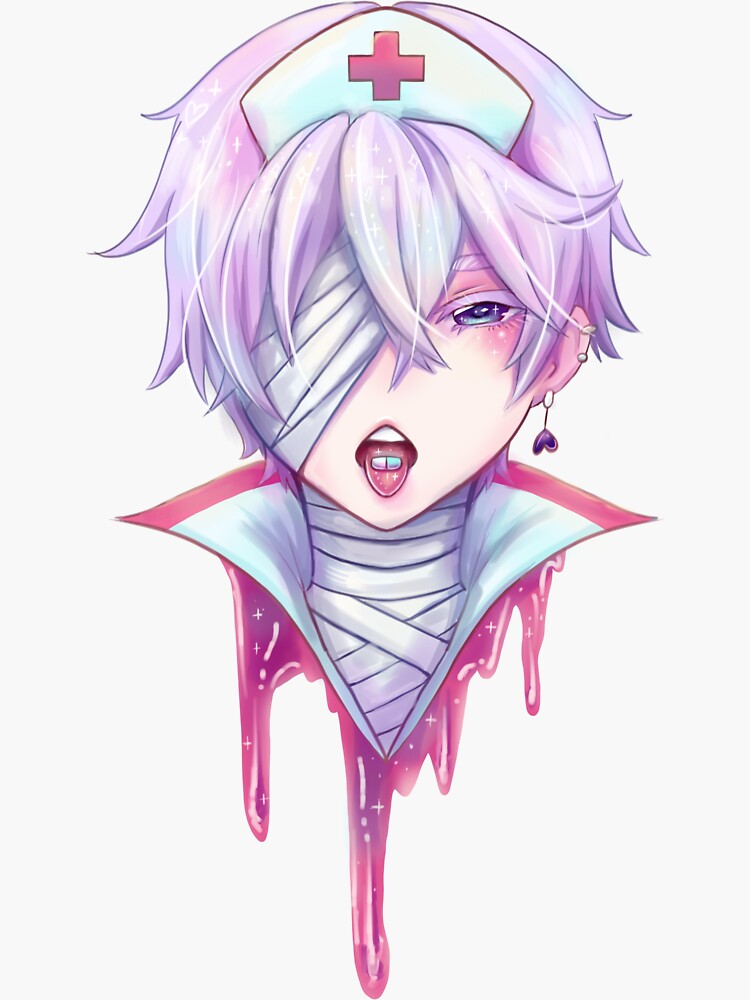 "Menhera Boy " Sticker for Sale by Devious-Monster | Redbubble