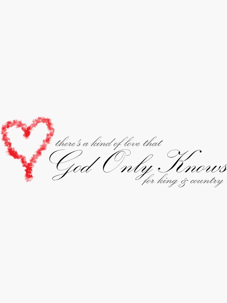 "God Only Knows lyrics" Sticker for Sale by craverlife | Redbubble