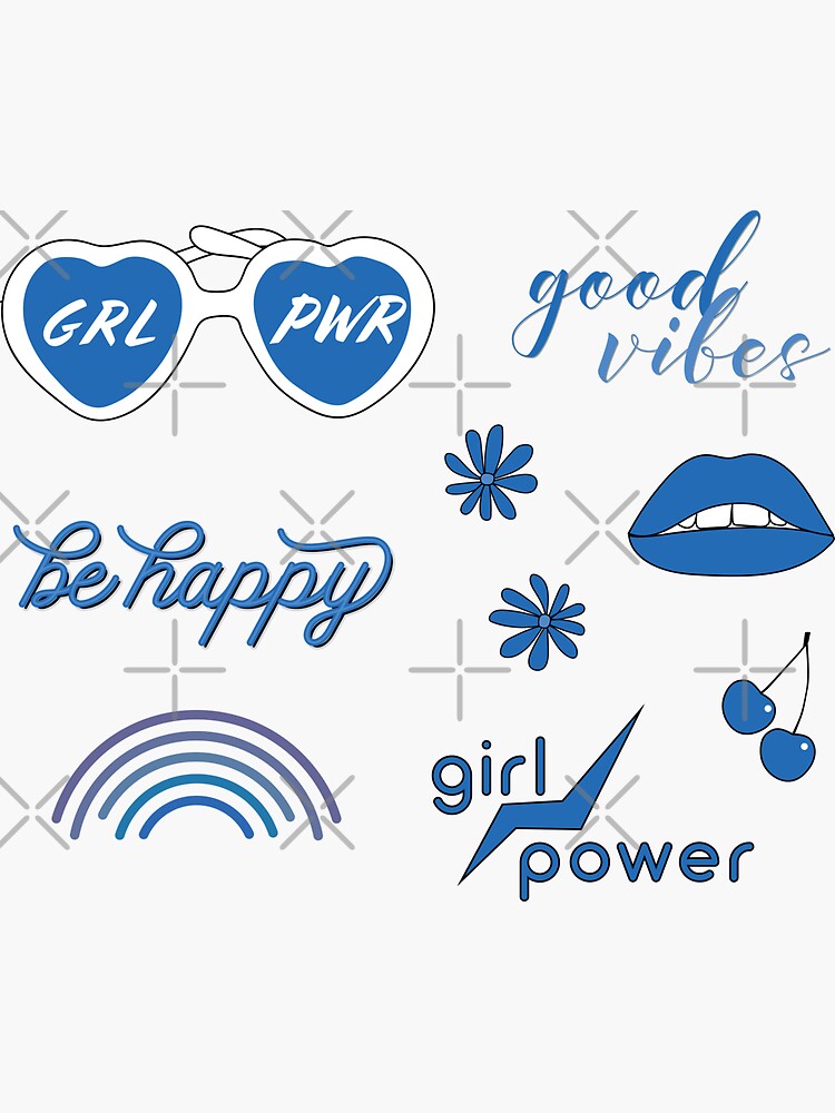 "Blue Sticker Pack - collection for sticker set or any other product of ...