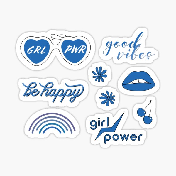 "Blue Sticker Pack - collection for sticker set or any other product of ...