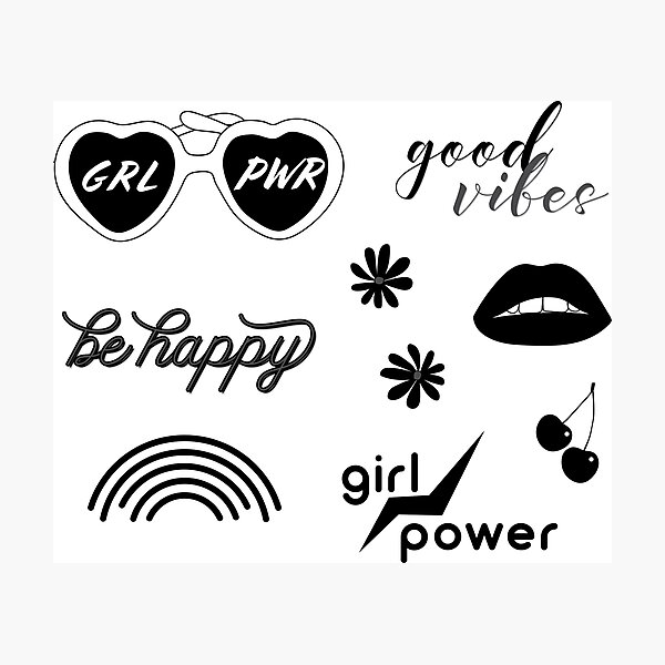 "Black and White Sticker Pack - collection for sticker set or any other ...