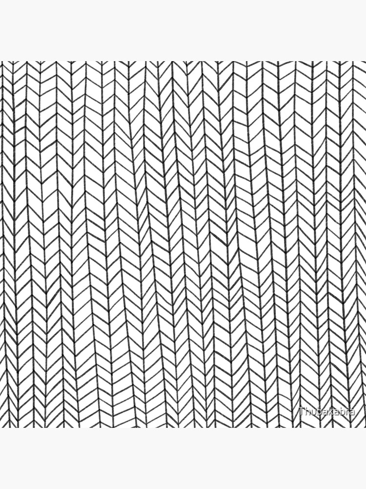 "Herringbone Design - Black and White Fish Bone Pattern" Poster by ...