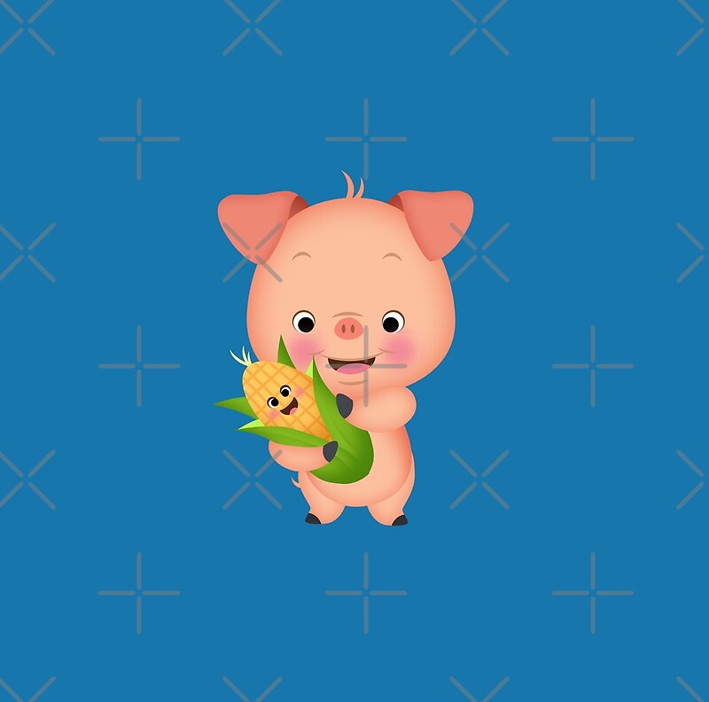 "This little piggy went for the corn" by richhwalsh | Redbubble