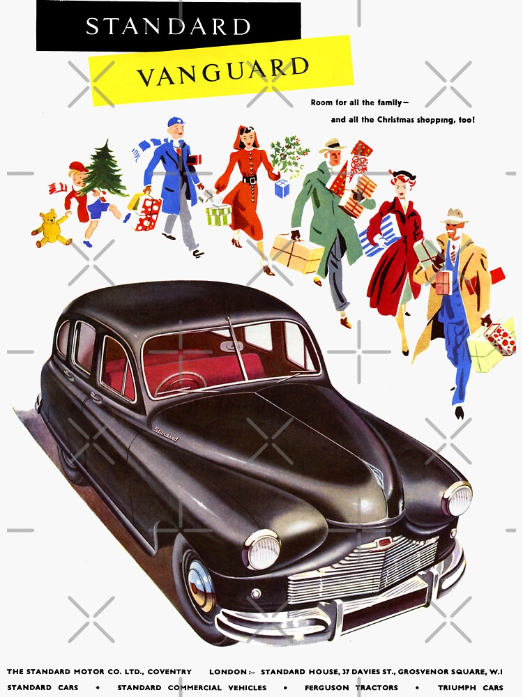 "STANDARD VANGUARD" Sticker for Sale by ThrowbackMotors | Redbubble