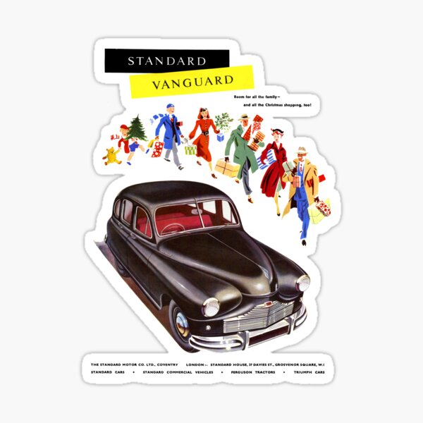 "STANDARD VANGUARD" Sticker for Sale by ThrowbackMotors | Redbubble