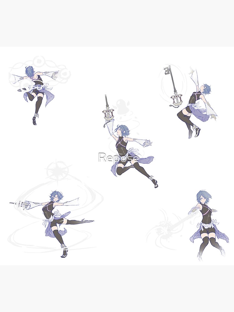 "KH3 - Aqua Battle Set" Poster by Repose | Redbubble