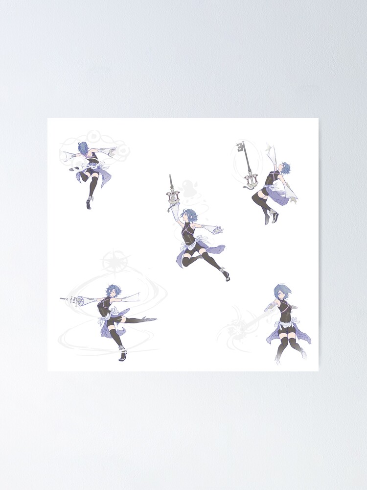 "KH3 - Aqua Battle Set" Poster by Repose | Redbubble