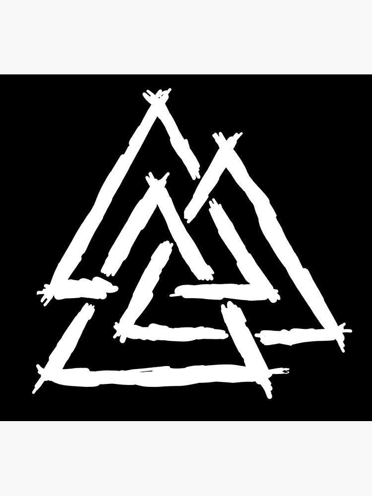 "Valknut Norse Symbol (white)" Poster for Sale by MacSquiddles | Redbubble