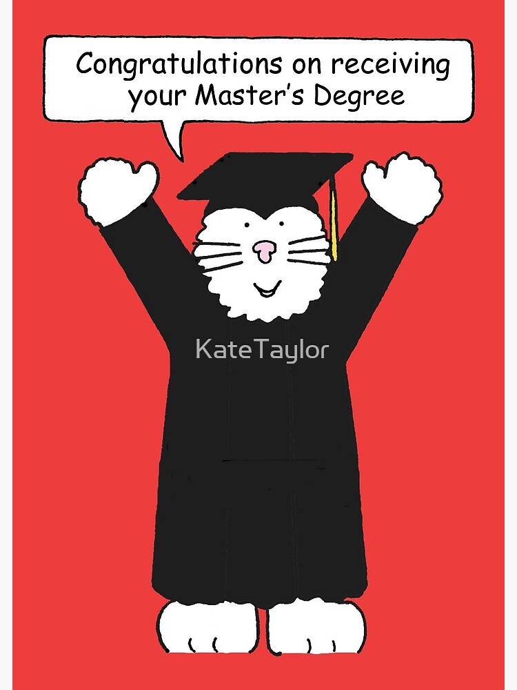 "Congratulations on Receiving Your Masters Degree" Greeting Card for ...