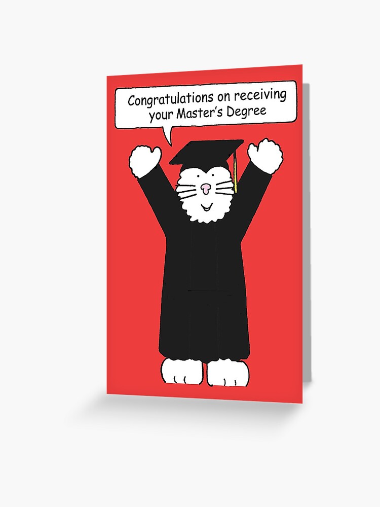 "Congratulations on Receiving Your Masters Degree" Greeting Card for ...