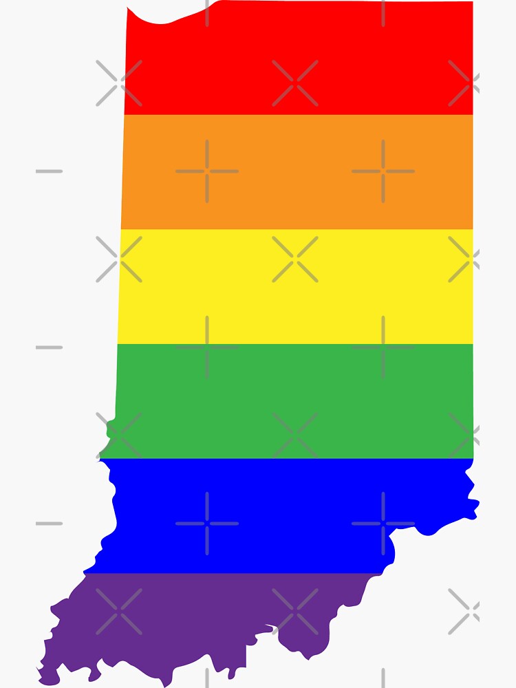 "Indiana Pride" Sticker for Sale by Nuft | Redbubble