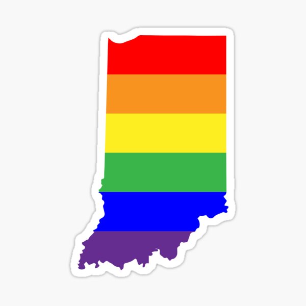 "Indiana Pride" Sticker for Sale by Nuft | Redbubble