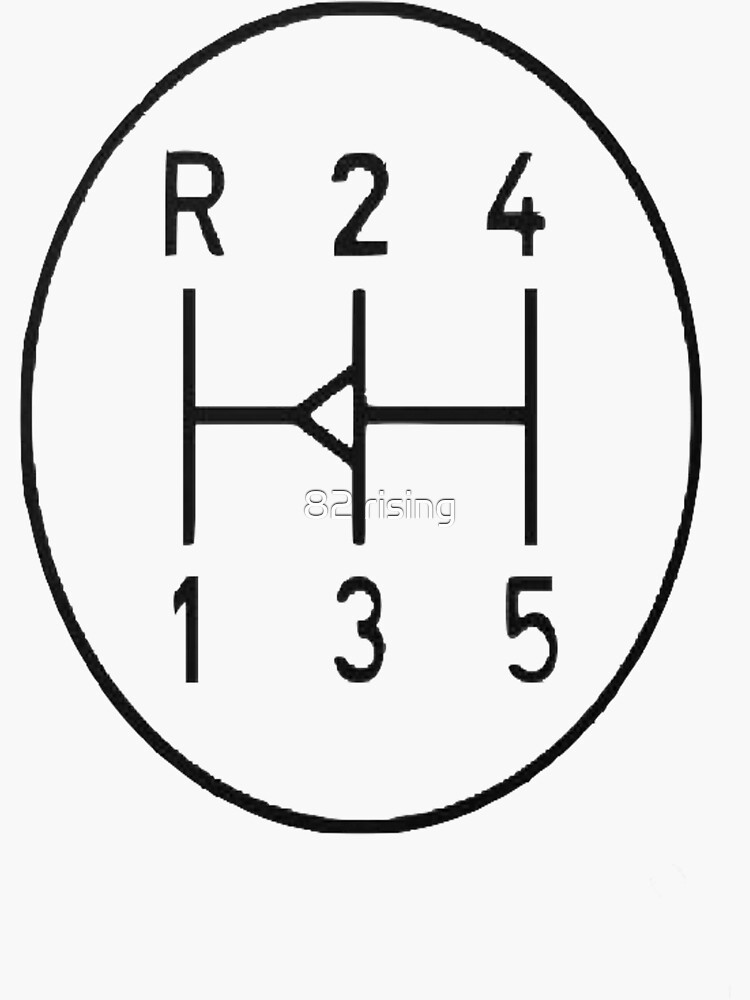 "5 Speed Stick Shift" Sticker for Sale by yotaeji | Redbubble