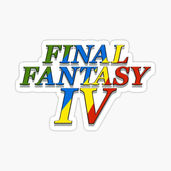 "Final Fantasy 4 Ad Logo Recreation" Sticker for Sale by Wizardofpizza ...