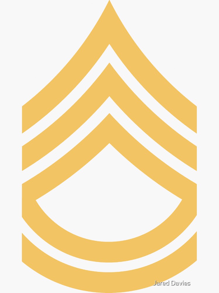 "Sergeant First Class (Gold)" Sticker for Sale by MilitaryCandA | Redbubble
