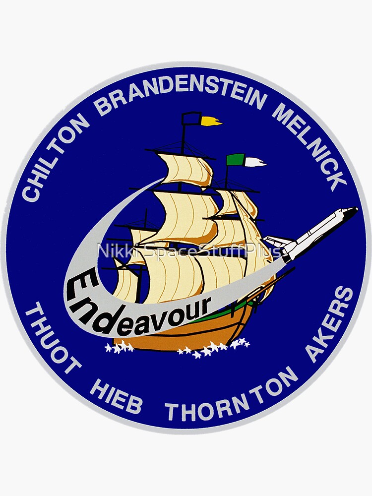 "STS 49 Mission patch" Sticker for Sale by Spacestuffplus | Redbubble