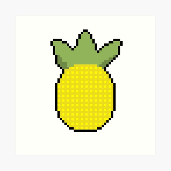 "Pineapple Pixel Art!" Art Print for Sale by maiamakesedits | Redbubble