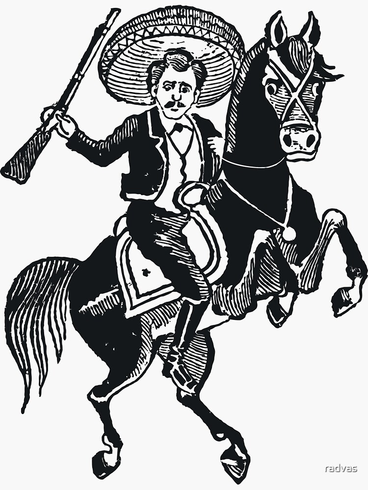 "Emiliano Zapata" Sticker by radvas | Redbubble