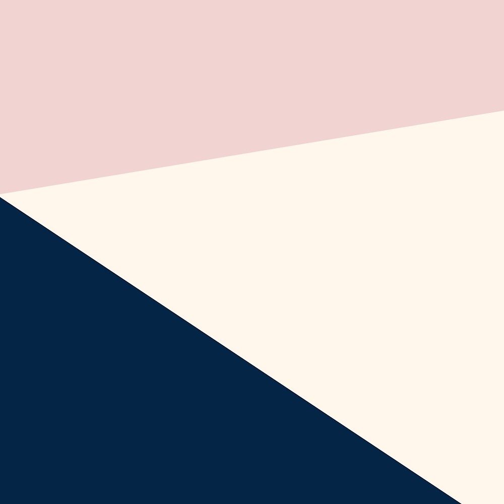 "Jag, Minimalist Angled Geometric Color Block in Navy Blue, Blush Pink ...