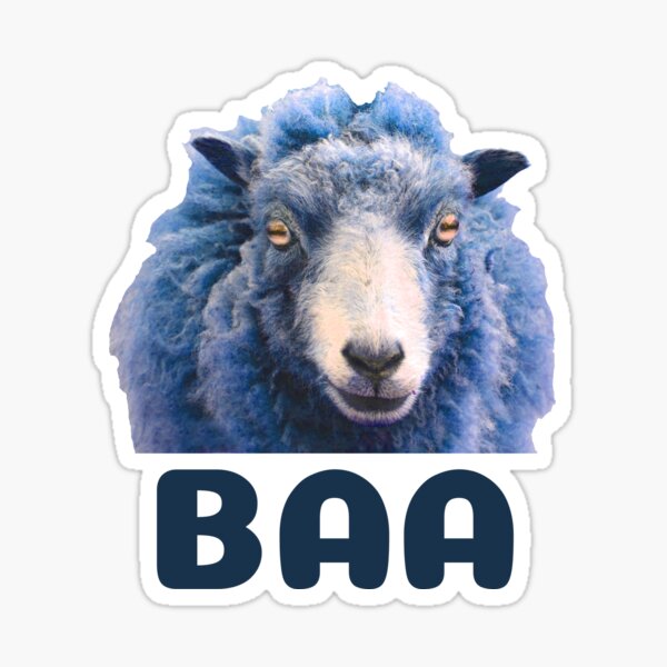 "Baa Blue Sheep" Sticker for Sale by mairebertnick | Redbubble