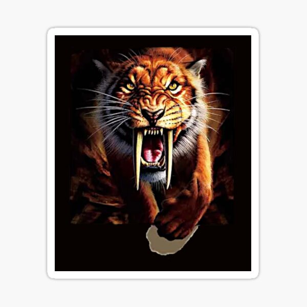 Saber Tooth Tiger Stickers | Redbubble