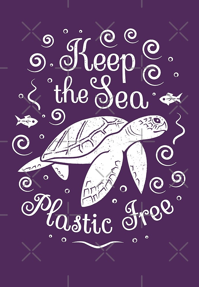 "Save Our Ocean - Keep The Sea Plastic Free - Turtle" by Bangtees ...