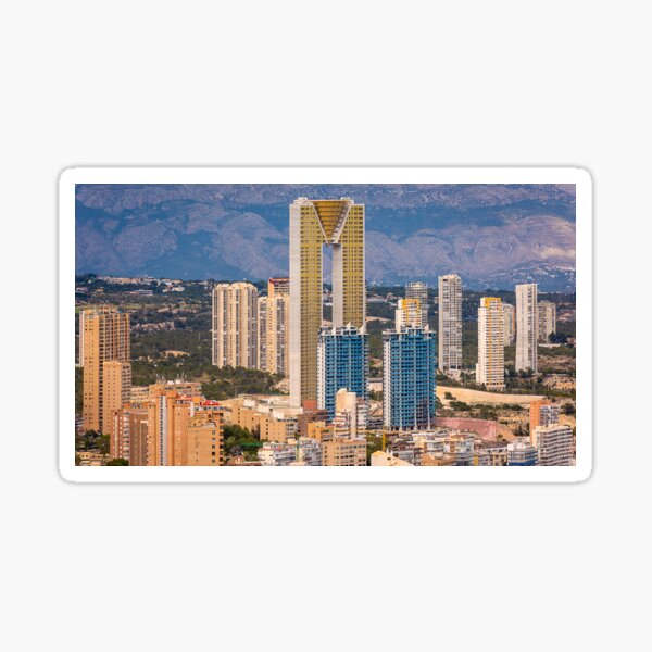 "The Intempo in Benidorm - landscape" Sticker for Sale by ...