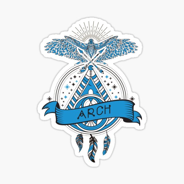 "Arch Linux (colored blue)" Sticker for Sale by ShoeBill99 | Redbubble