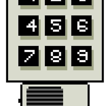 "Space 1999 - Pixel Commlock" Sticker for Sale by Vampireslug | Redbubble