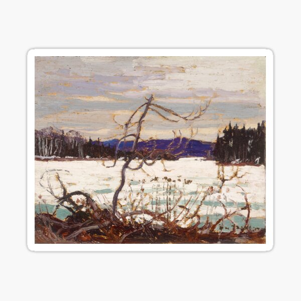 "Tom Thomson - Spring Ice, Canoe Lake" Sticker by ArtExpression | Redbubble