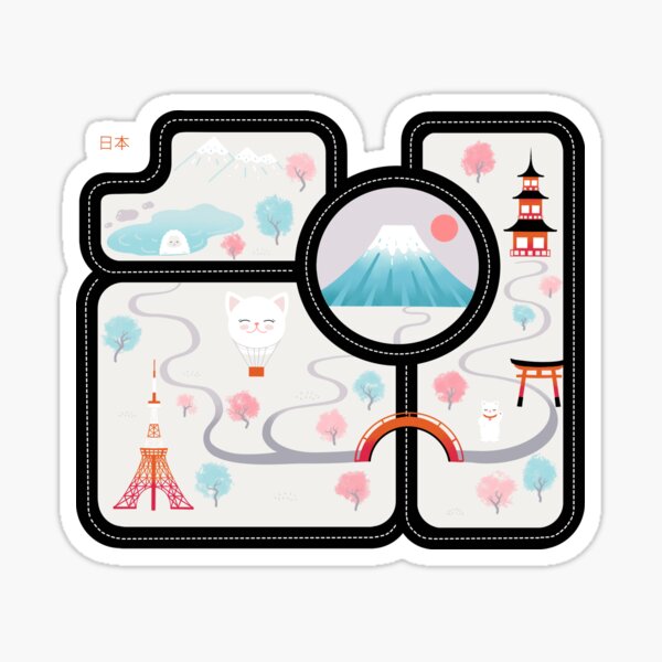 "Map of Japan" Sticker for Sale by Elenanaylor | Redbubble