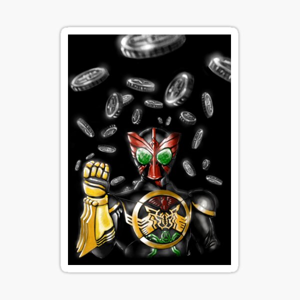 "kamen rider ooo" Sticker for Sale by Manabae | Redbubble