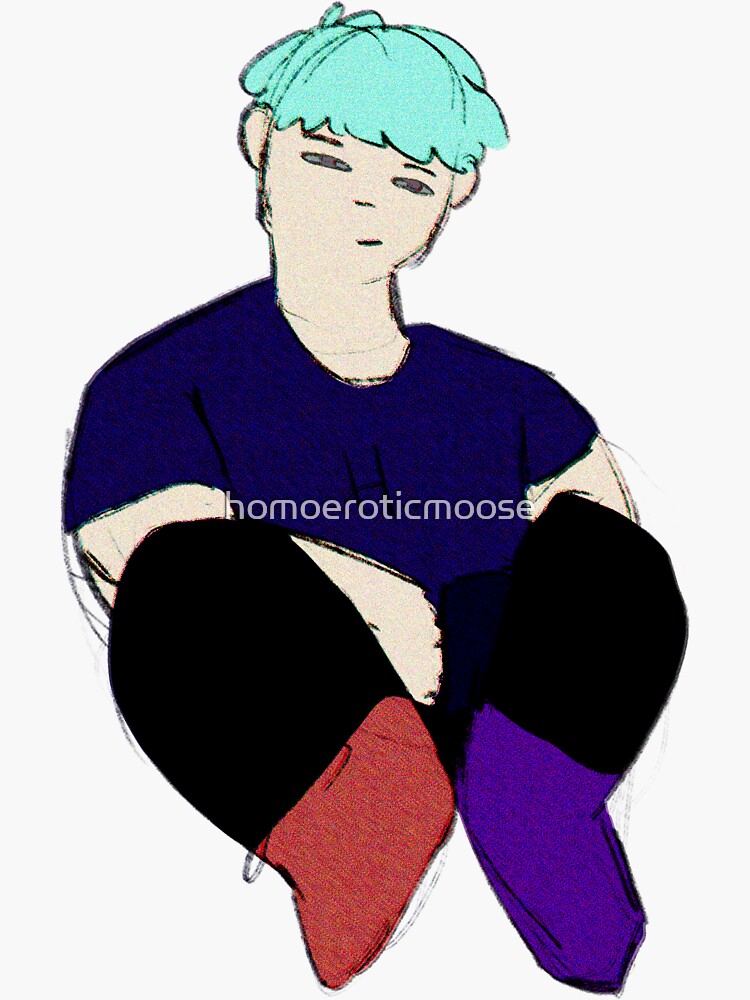 "zoning out" Sticker for Sale by homoeroticmoose | Redbubble
