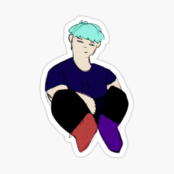 "zoning out" Sticker for Sale by homoeroticmoose | Redbubble