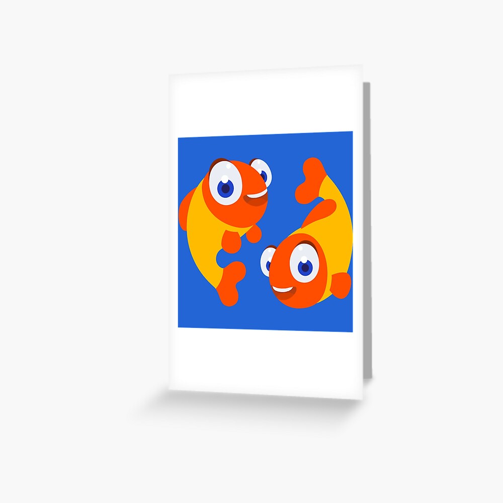"Pal Fish Twin Fish Logo " Greeting Card by Guycross | Redbubble