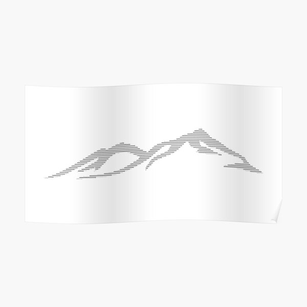 "Mountains ASCII" Poster by A-Nita | Redbubble